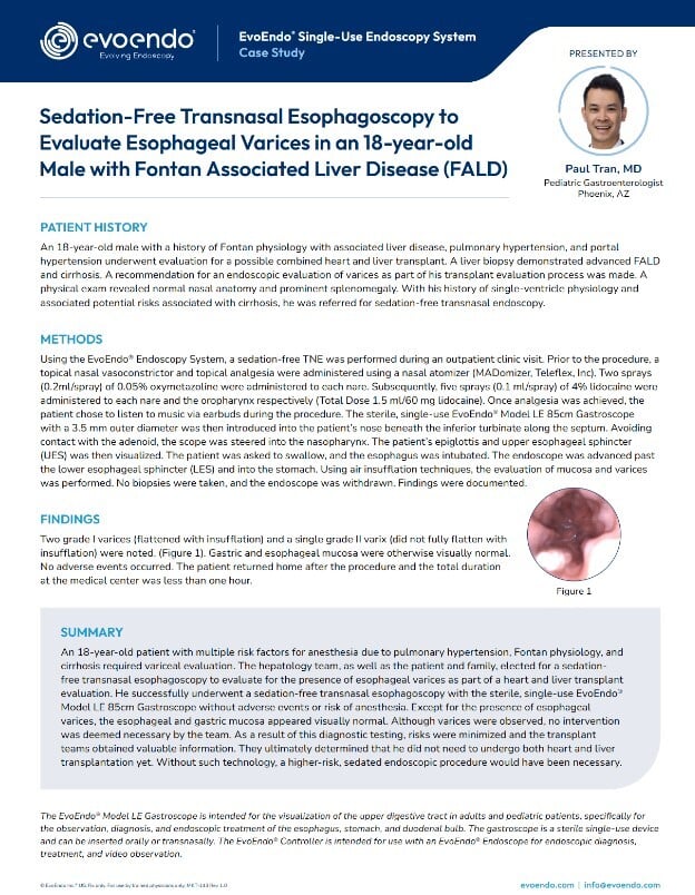 Sedation-Free Transnasal Esophagoscopy to Evaluate Esophageal Varices ...